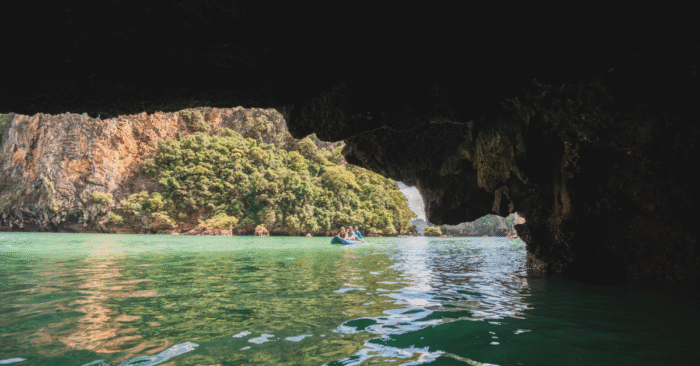 Kayaking Through Limestone Caves and Calm Waters